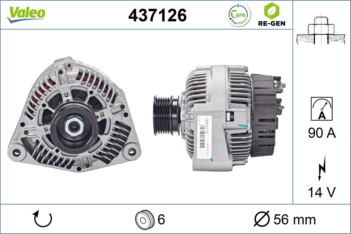 VALEO ALTERNATOR OBNOVLJEN MERCEDES ALTERNATOR - Euroton avtodeli